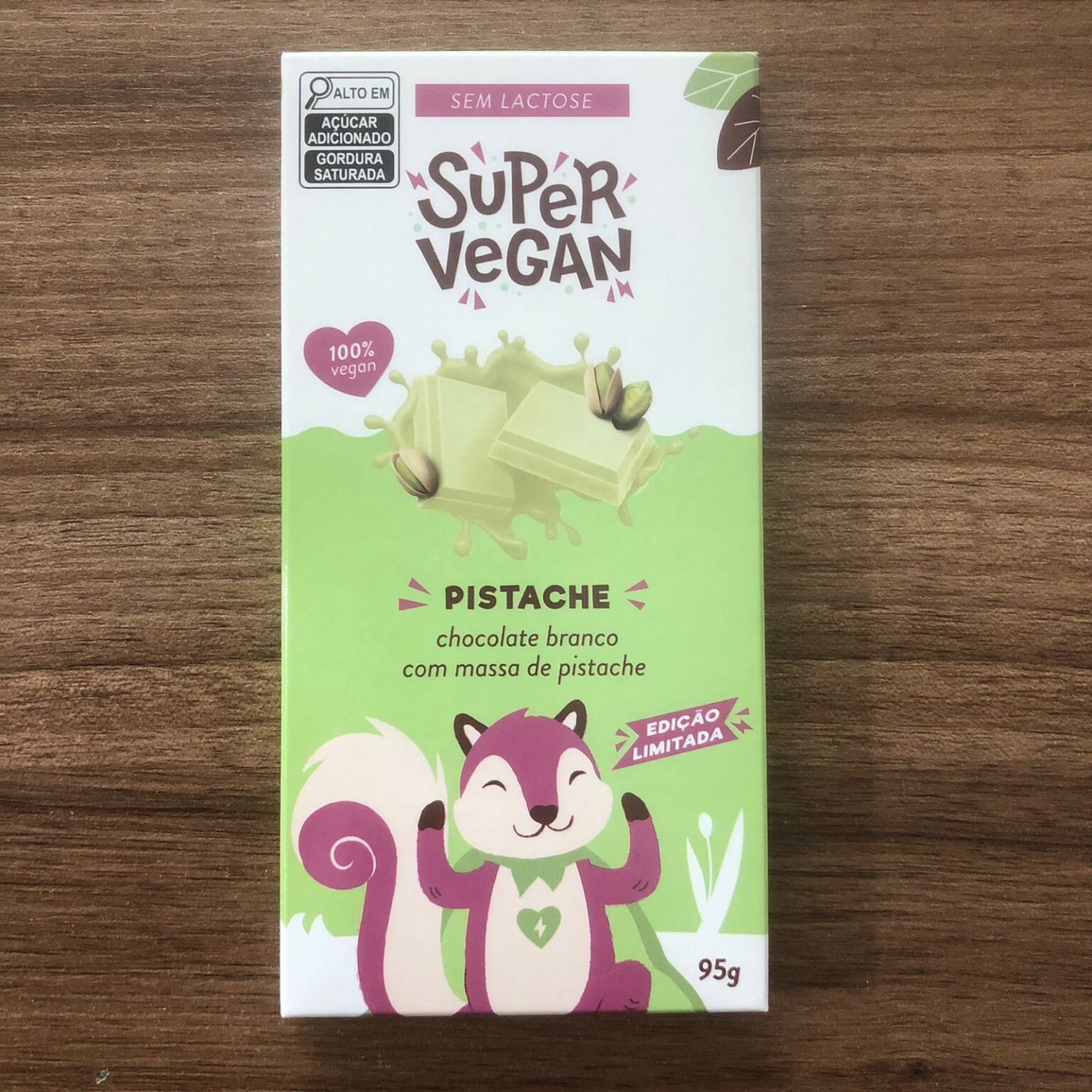Barra de chocolate branco c/ Pistache 95g - SuperVegan – Mercato Verde ...
